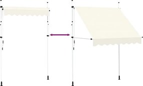 Ručně zatahovací markýza 200 cm krémová 143694