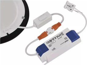 EMOS Černý vestavný LED panel kulatý 170mm 12,5W CCT Premium ZD1333