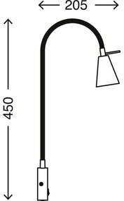 Briloner 2082-012 - LED Nástěnná lampa COMFORT LIGHT 1xGU10/5W/230V matný chrom
