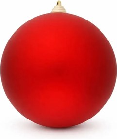 Velká vánoční koule 20 cm, červená, matná, UV