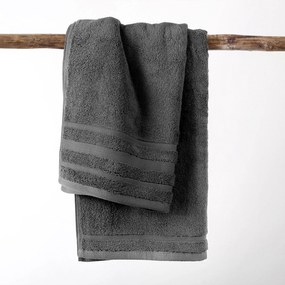 Goldea hebký ručník z organické bavlny - tmavě šedý 50 x 100 cm