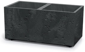 Květináč Prosperplast SIERRA CASE beton effect 77 cm černý beton