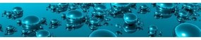 DIMEX | Fototapeta do kuchyně Kapky vody KI-350-019 | 350 x 60 cm | modrá