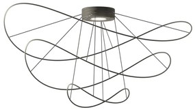 Axolight Hoops 3, černé stropní svítidlo, 17,5W LED 3000K stmívatelné, prům. 100cm, výška 51cm