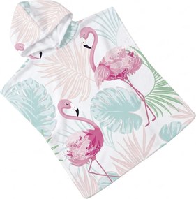 Dětské pončo FLAMINGO barevné 60x120 cm