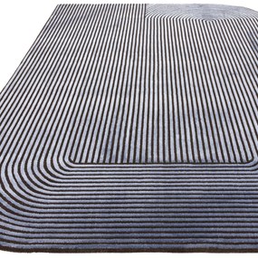 Tribeca Design Kusový koberec Zoom Shape Black Navy Rozměry: 200x290 cm