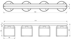 Bodové svítidlo JONKO 4xE27/60W/230V