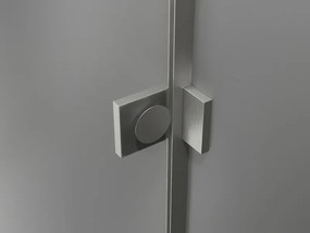 Mexen Lunar-B L sklápěcí sprchový kout levý 80 x 70 cm, čiré sklo, broušená ocel, 832L-080-070-97-00-L