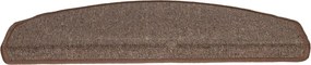 Schodové rohože 15 ks 65 x 24 x 4 cm kávově hnědé, půlkulaté, velké 133888