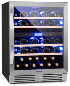 Vinovilla Duo43 dvouzónová chladnička na víno, 129 l, 43 lahví, 3 barvy, skleněné dveře