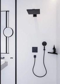 Hansgrohe AddStoris - Dvojitý háček, kartáčovaný černý chrom 41755340