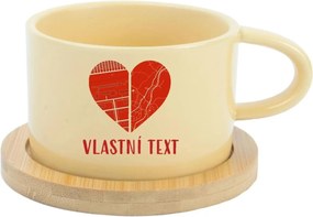 Personalizovaný keramický hrníček "MAKRONKA" - Dvě místa, jedno srdce