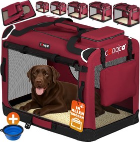 Box pro psa skládací XXL 90x60x66cm tmavě červená