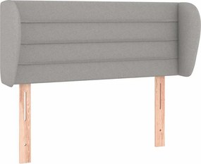 Čelo postele typu ušák světle šedé 83x23x78/88 cm textil 3117258