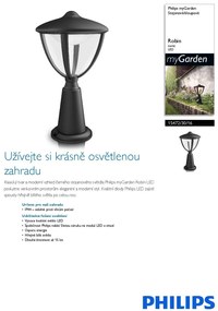 LED Venkovní sloupkové svítidlo Philips Robin 15472/30/16 černé, malé