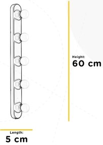 ONLI - Nástěnné svítidlo HOLLYWOOD 5xE14/6W/230V černá