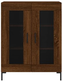 Skříň highboard hnědý dub 69,5 x 34 x 180 cm kompozitní dřevo