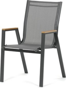 Vikio Zahradní jídelní kovový set pro 6 osob V126T antracit