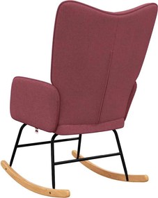 Houpací křeslo vínové textil 328015