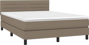 Box spring postel s matrací taupe 140x200 cm textil 3140141