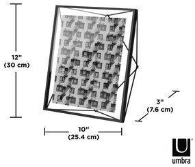 Černý kovový rámeček stojací/na zeď 25x30 cm Prisma – Umbra