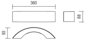 Redo 9903 - LED Venkovní nástěnné svítidlo ECLIPSE 3xLED/3W/230V IP54