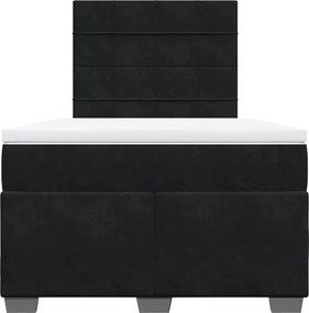 Box spring postel s matrací černá 120 x 200 cm samet 3293184