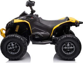 LEAN CARS Čtyřkolka na akumulátor DK-CA002 4x4 12 V 10 Ah, žlutá