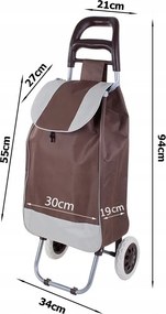 Verk Group Nákupní vozík nákupní taška na kolečkách pevná