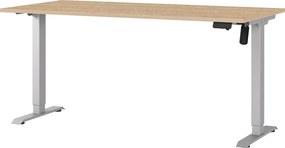 Polohovací pracovní stůl s elektricky nastavitelnou výškou s deskou v dubovém dekoru 80x160 cm Boras – Germania