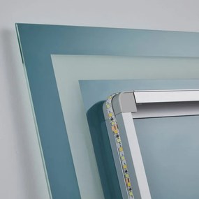 80781 Aquamarin Koupelnové zrcadlo s LED osvětlením, 110 x 70 cm