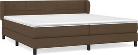 Box spring postel s matrací tmavě hnědá 200x200 cm textil 3126272