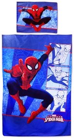 Setino Dětské povlečení Spiderman modrá červená 140x200 na jednu postel