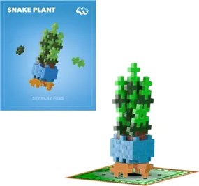 PLUS-PLUS Stavebnice Kytky Snake Plant / od 5 let / Recyklovaný plast,