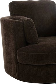 Tmavě hnědé relaxační křeslo Swivel - 100*109*89cm