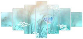 Obraz - Motýlek v modrém (210x100 cm)