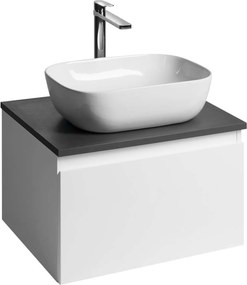 Aqualine Altair - Umyvadlová skříňka 35x57x45 cm, 1 zásuvka, bílá/antracit břidlice AI263-03
