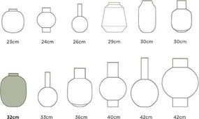 Pip Studio velká kovová váza 32cm, tmavě žlutá (Velká kovová váza v tmavě žluté barvě)
