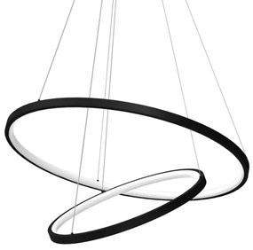LED Lustr na lanku HOOP LED/51W/230V pr. 60 cm 4000K černá