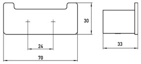 Emco Loft - dvojitý háček, černá 057513302