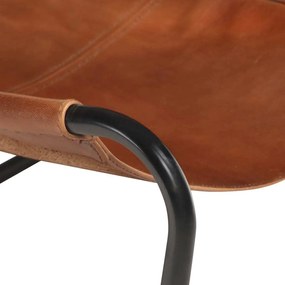 vidaXL Relaxační židle pravá kůže [323724] Barva: Hnědá