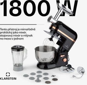 Klarstein Lucia Elegance, kuchyňský robot, mixér, mlýnek, 1800W, bez BPA