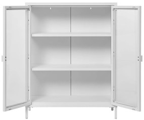 House Nordic Prosklená bílá vitrína BRISBANE 101 cm