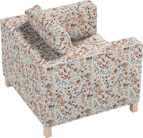 Potah na křesko IKEA Karlanda, krátký barva oranžová látka pletený vzor, vzorované