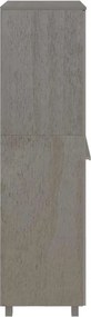 Šatní skříň HAMAR světle šedá 89 x 50 x 180 cm masivní borovice 340483