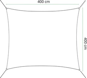 Stínící sluneční plachta 4x4 m SPRINGOS SN0054 tmavě šedá