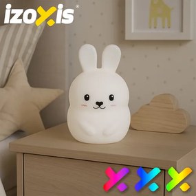 RGB noční lampa s dálkovým ovládáním - králík Izoxis 26204