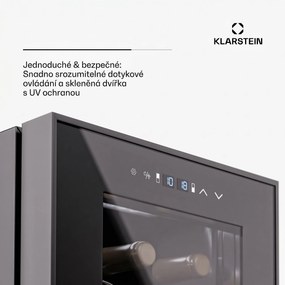 Klarstein Shiraz 27 Duo, vinotéka, 2 zóny, 83 l/27 lahví, 5-18 / 5-18 °C, dotykové ovládání