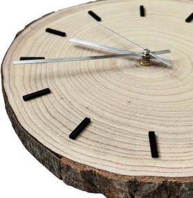 Nástěnné hodiny z kmene stromu s originální kůrou | SENTOP KOR008