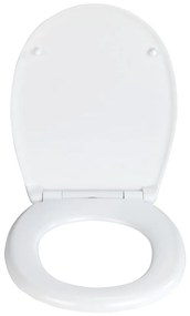 Bílé WC sedátko z nerezové oceli Wenko Vorno